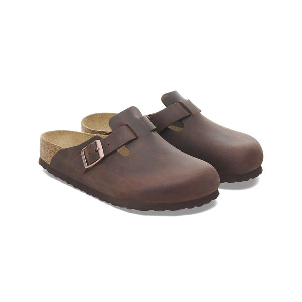 Birkenstock Unisex Boston NU Oiled Soft Footbed 0159711 Habana, Regular ...