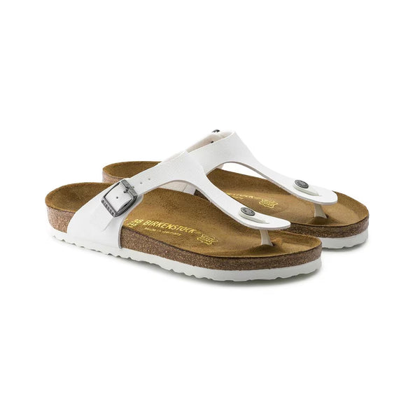 Birkenstock Unisex Gizeh Birko-Flor 0745531 White, Regular Width ...