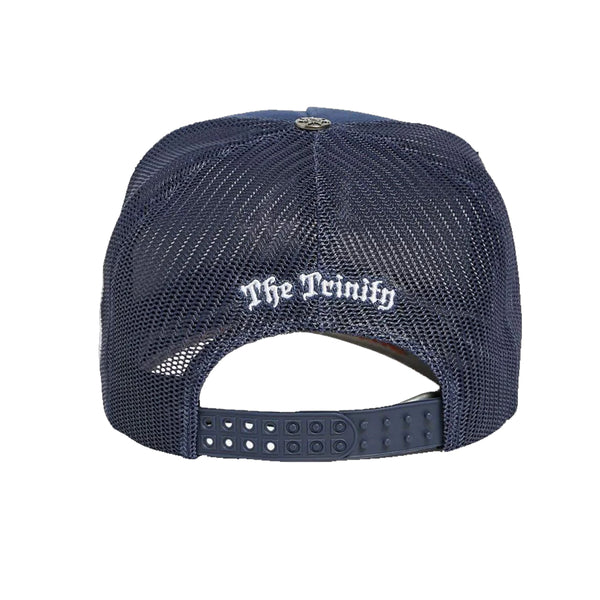 Godspeed Unisex X The LOX Legacy Trucker Hat Navy/White | Premium Lounge NY